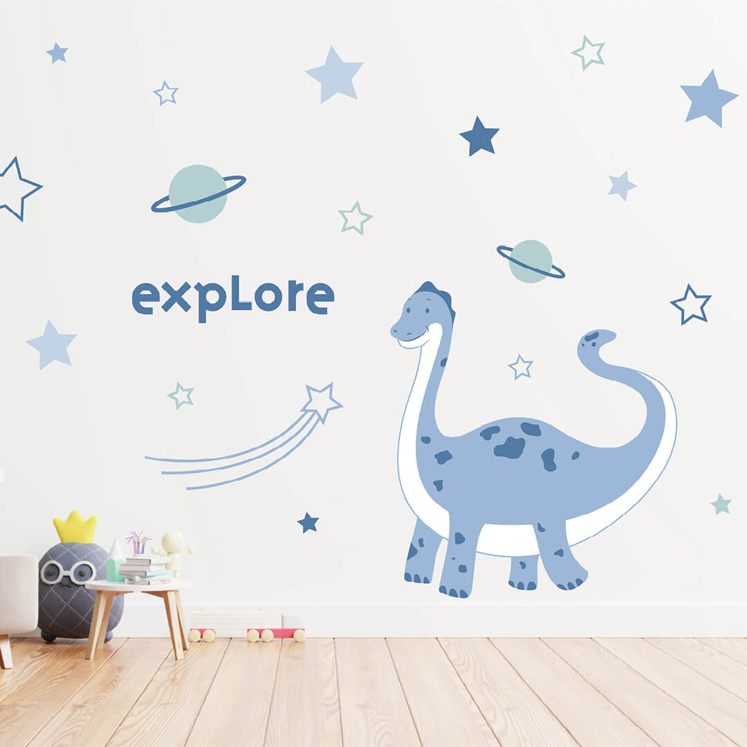 Explore with Bruno Wall Decals – A Colorful Planet